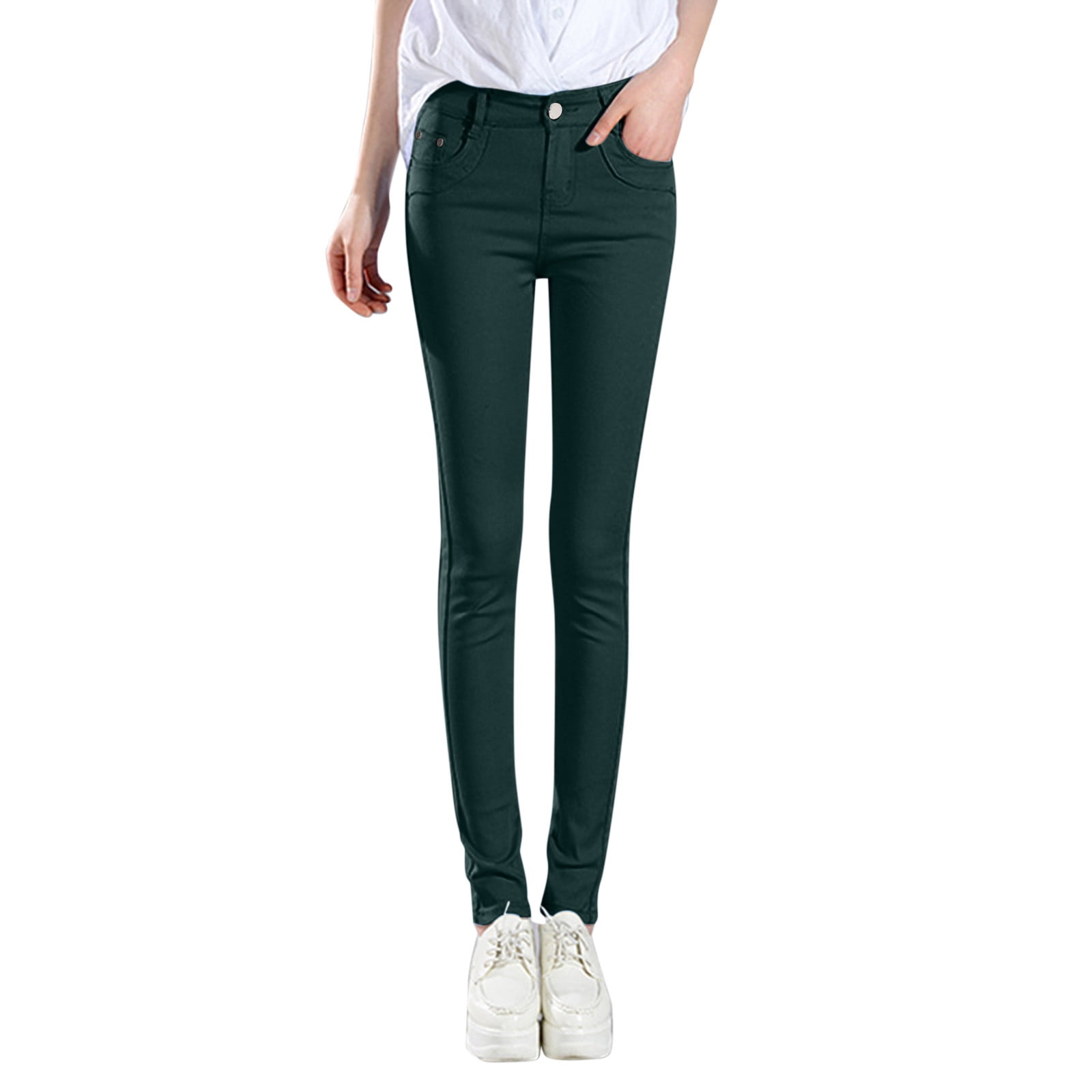 Mifelio Jeans for Women, Women High Rise Fashion Jean Classic Solid ...
