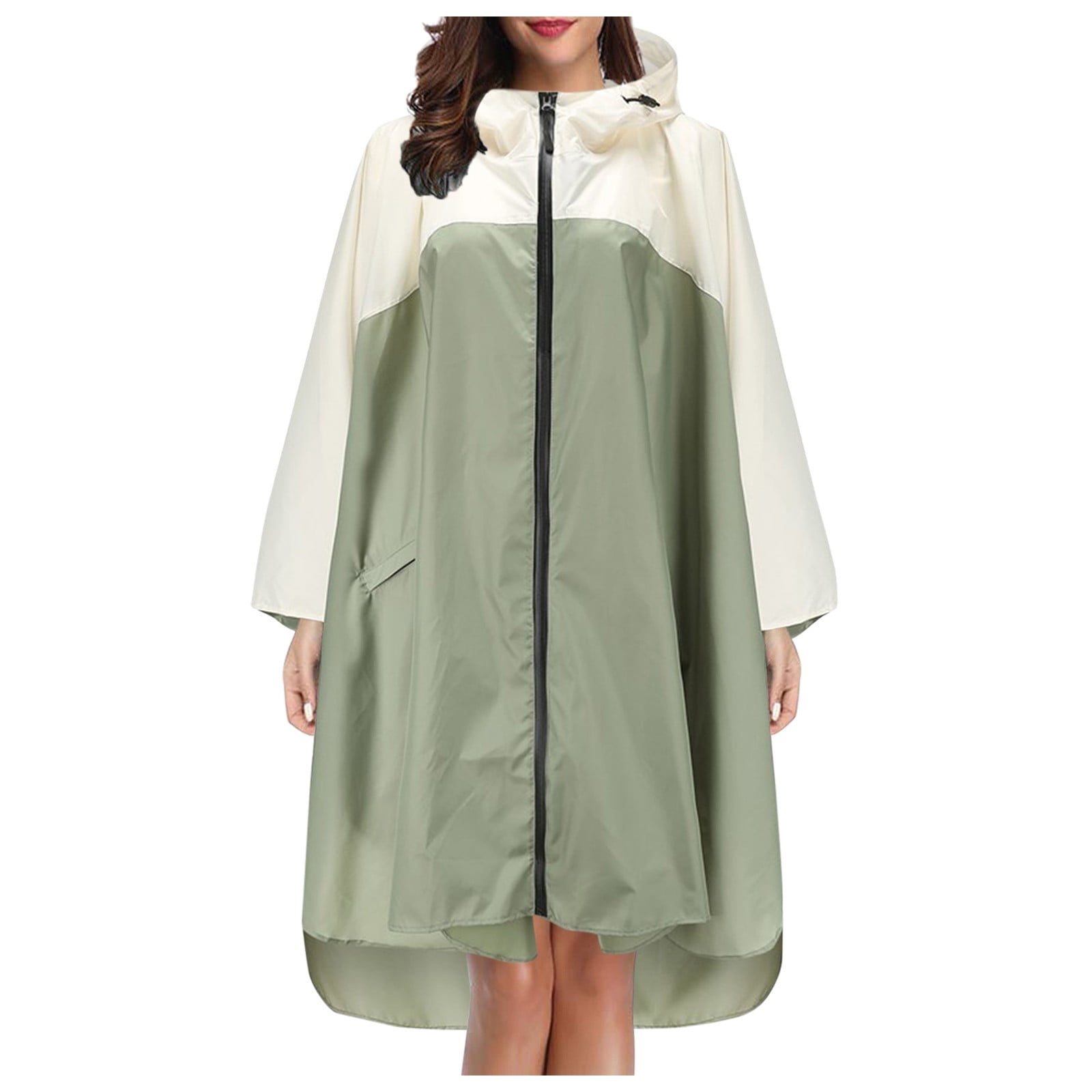 Mifelio Rain Ponchos for Adults Coat Hooded Rain Raincoat Teens for ...