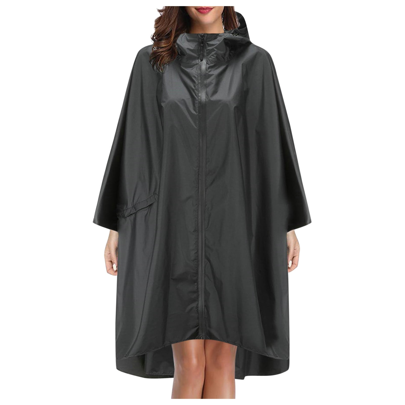 Mifelio Rain Ponchos for Adults Raincoat Unisex Rain Coat with Pockets ...