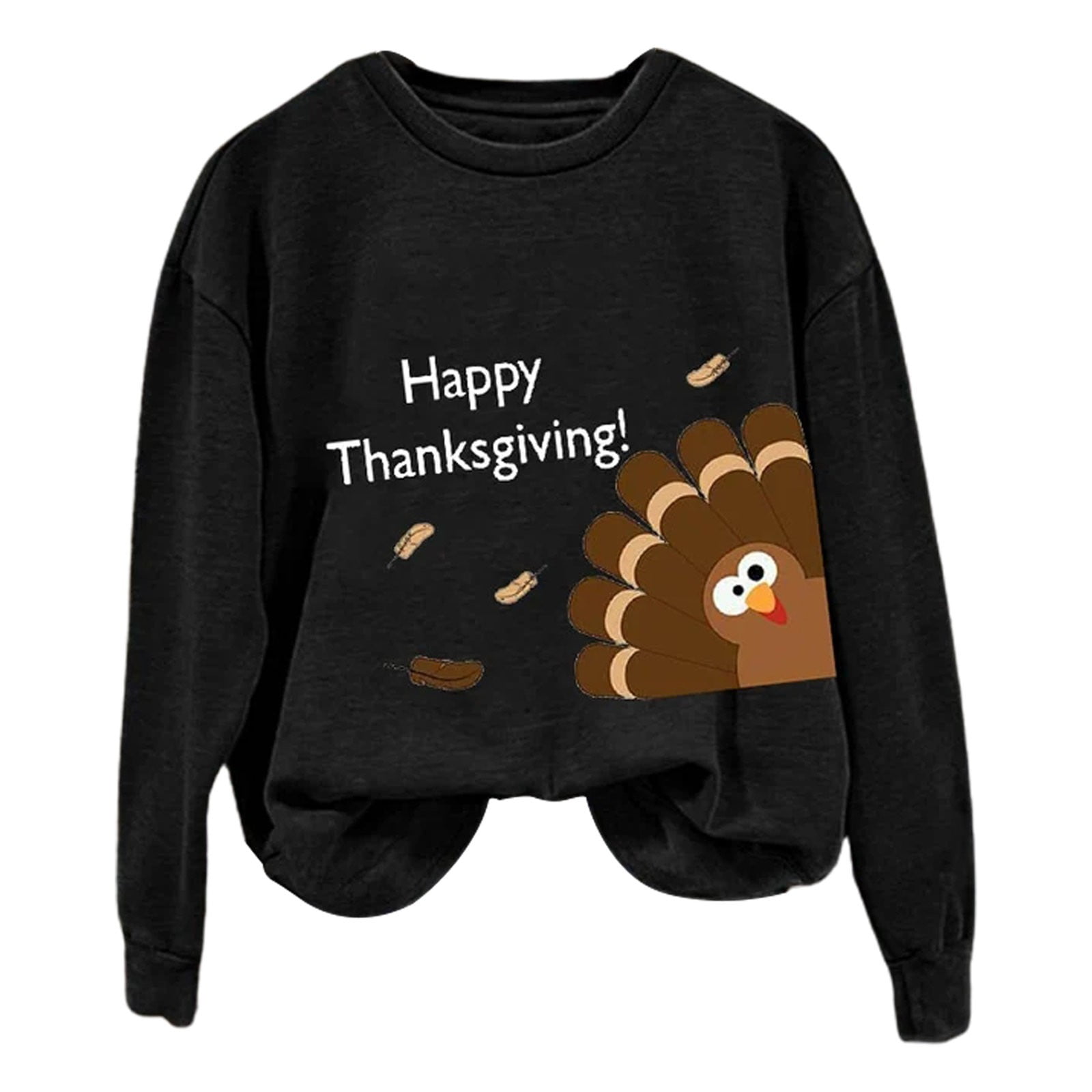 Mifelio Sweatshirt for Women, Women's Happy Thanksgiving Turkey ...