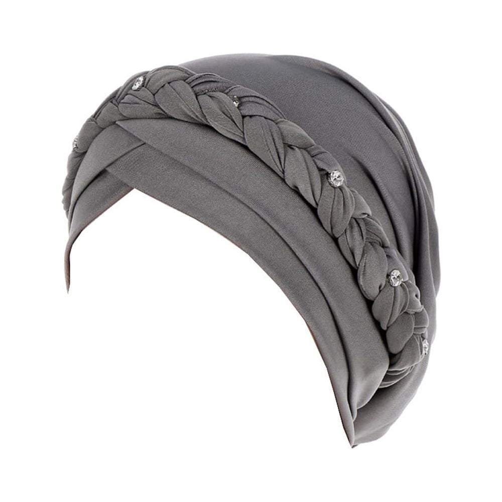 Mifelio Turban for Women, Women Hat Muslim Solid One Tail Scarf Turban ...