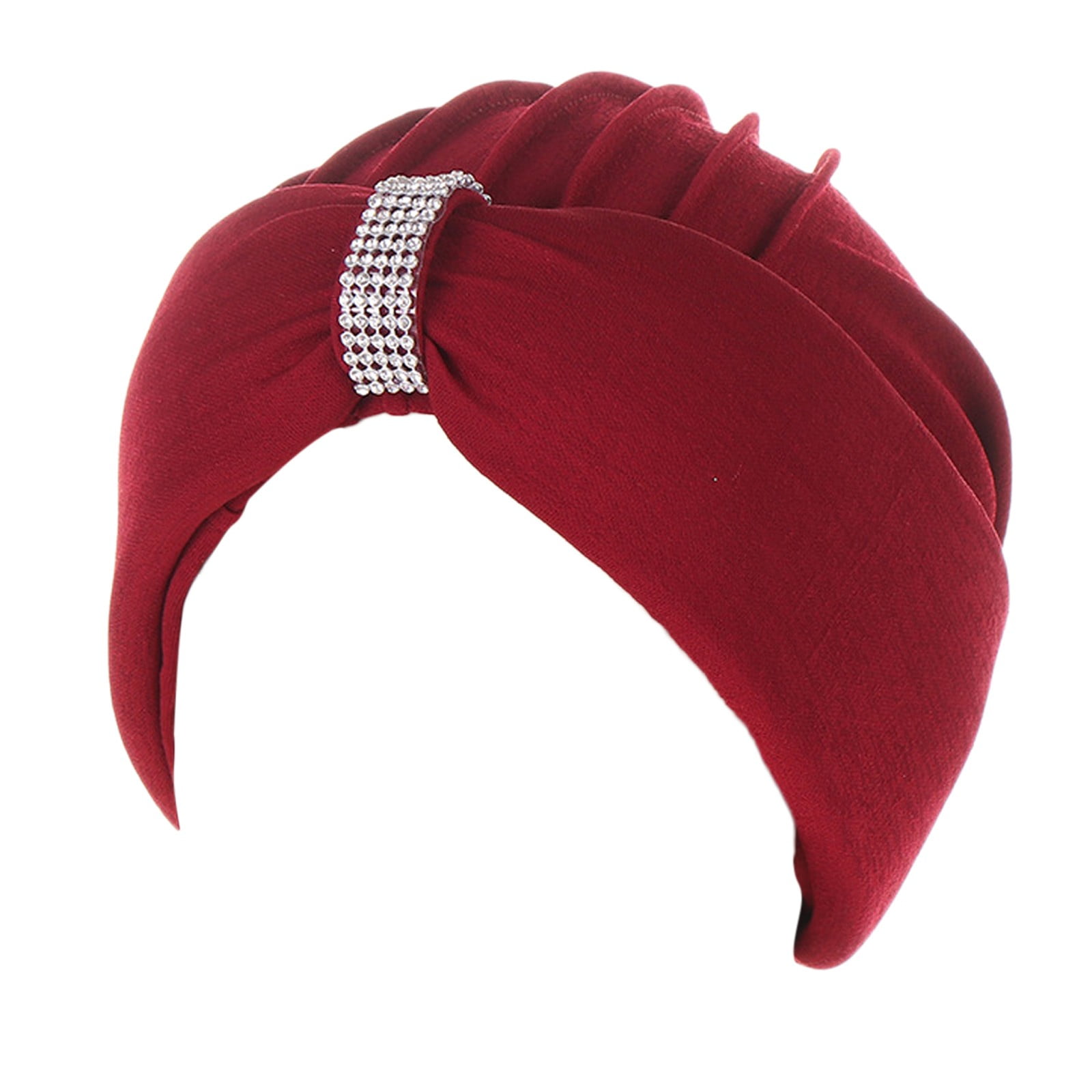 Mifelio Turbans for Women Ethnic Rhinestones Hair Cover Wrap Turban ...