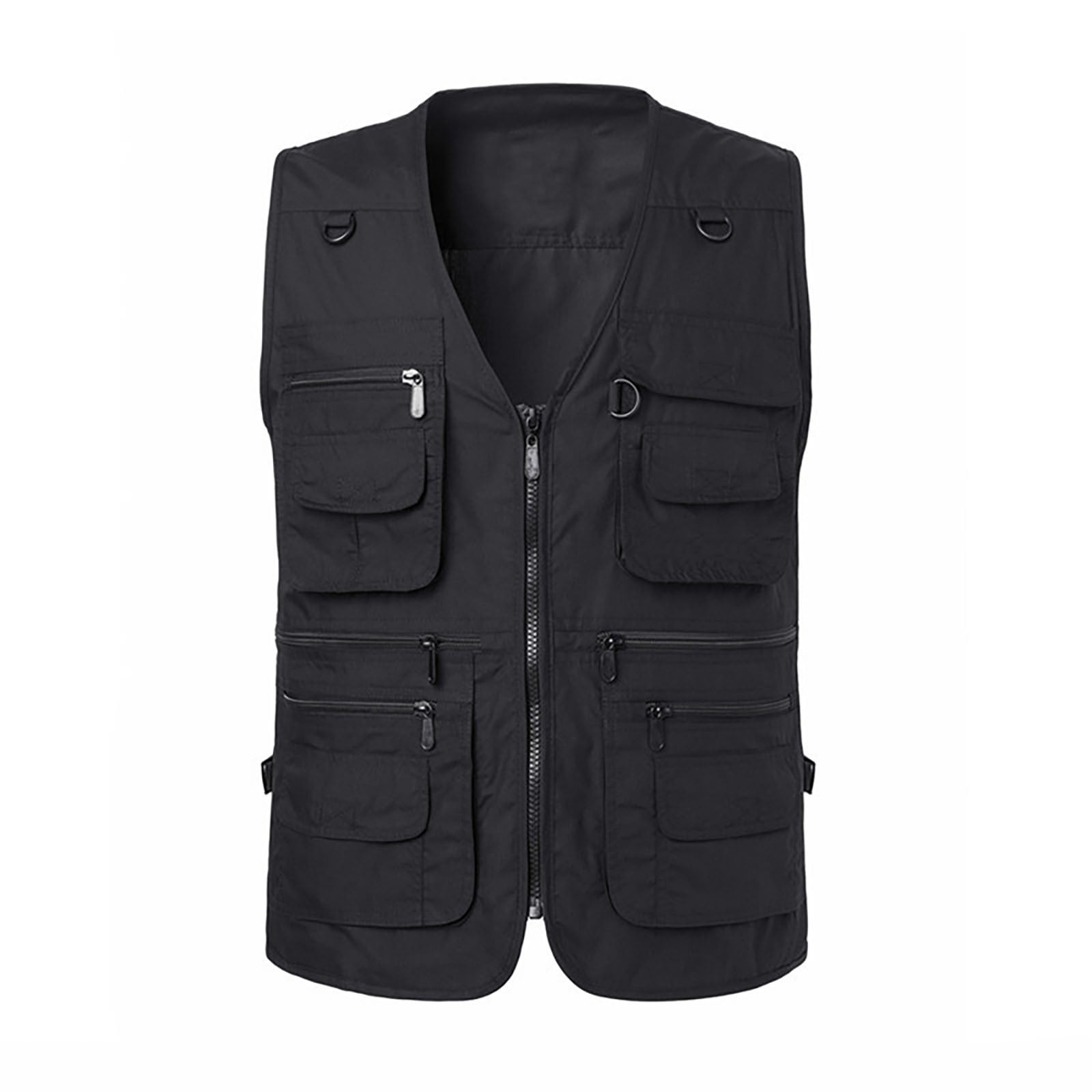 Mifelio Vest for Men, Men's Multi Pocket Vest Casual Outdoor Fishing ...