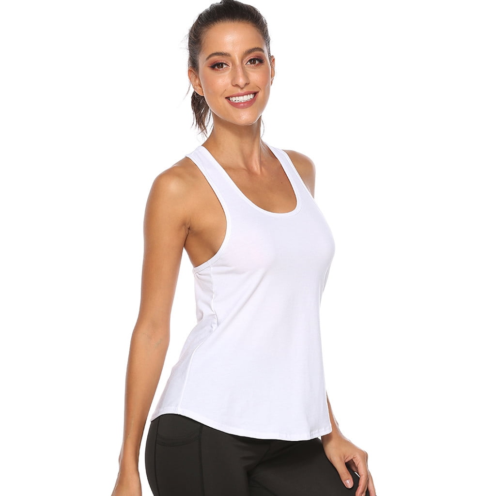 Mifelio Workout Tops for Women, Women Sport Fitness Tank Top Athletic ...