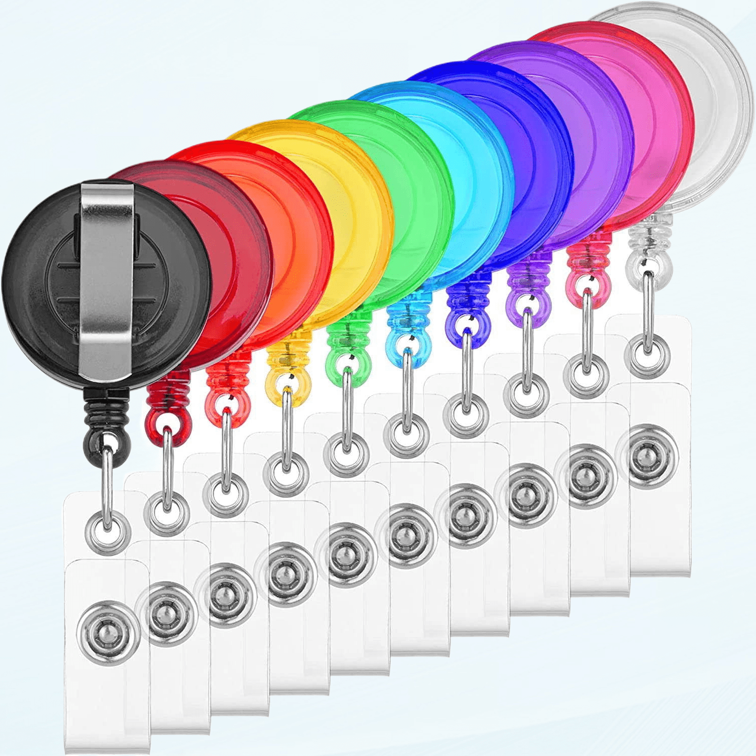 Mifflin Retractable ID Badge Reels (Assorted Colors, 20 Pack) w/Snap ...