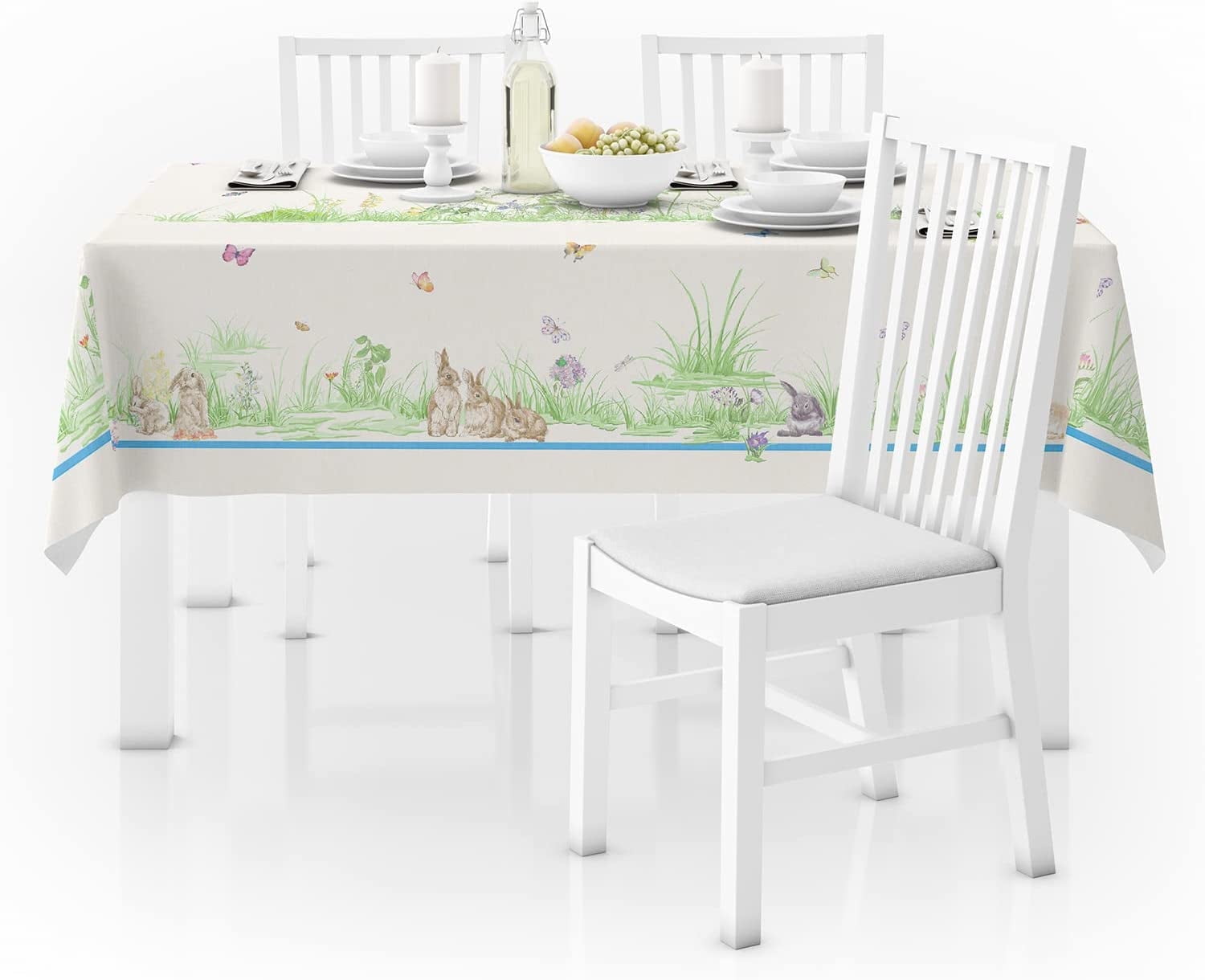 Miffrank Easter Rectangle Tablecloth 60x102 Inch Spring Floral and ...