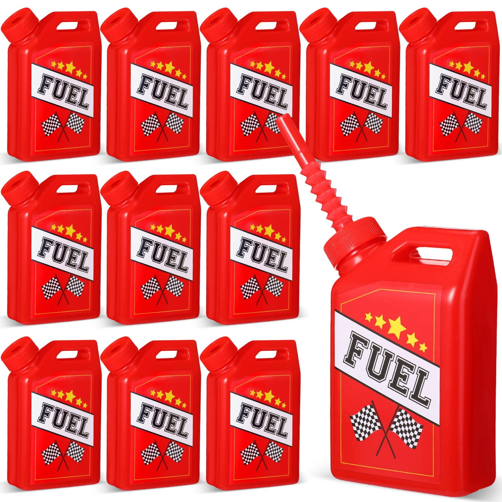 Mifoci 12 Pack CORNET Race Car Fuel Can Cups Set 11 oz Car Fuel Can ...