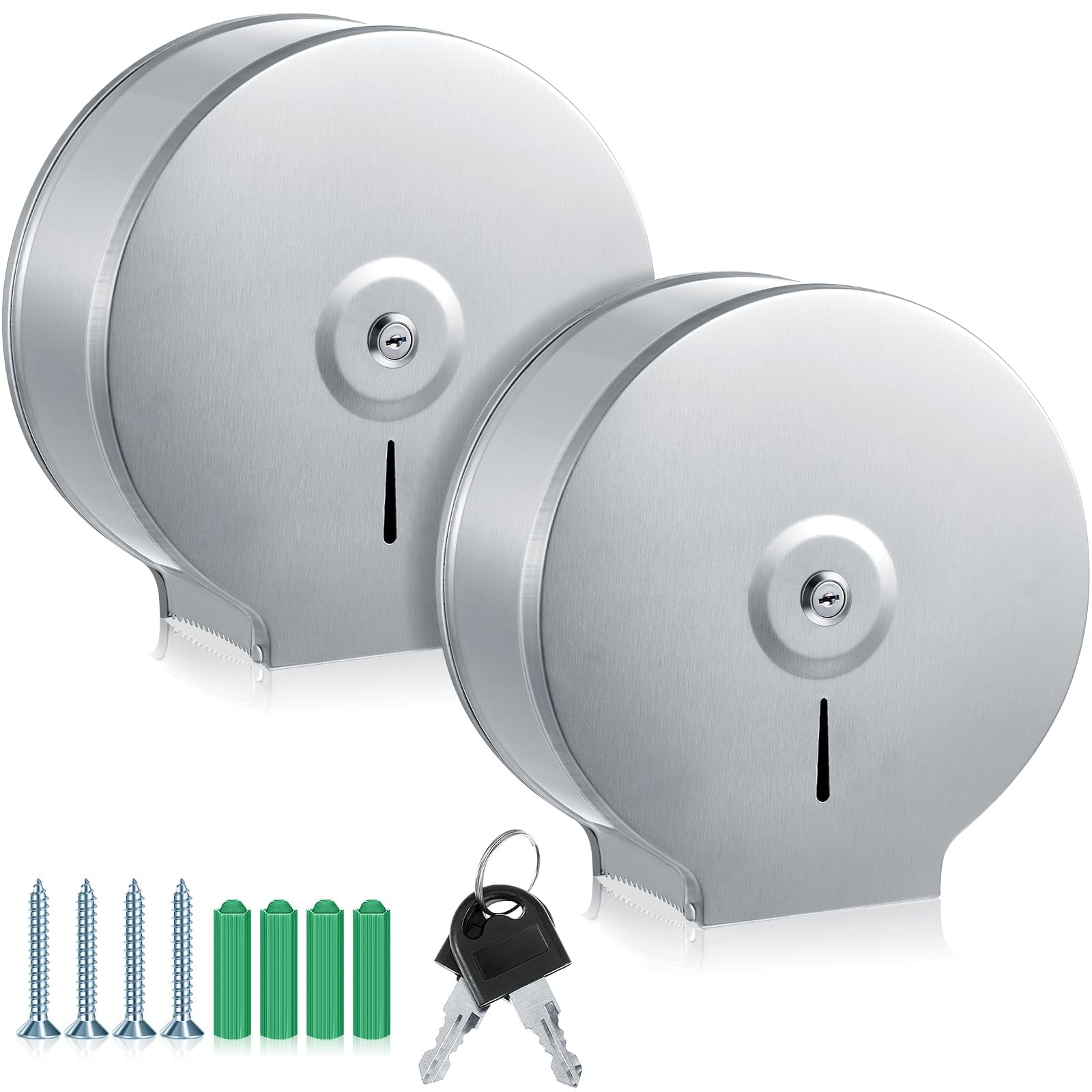 Mifoci 2 Pcs Industrial Toilet Paper Holder Commercial Roll Dispenser ...