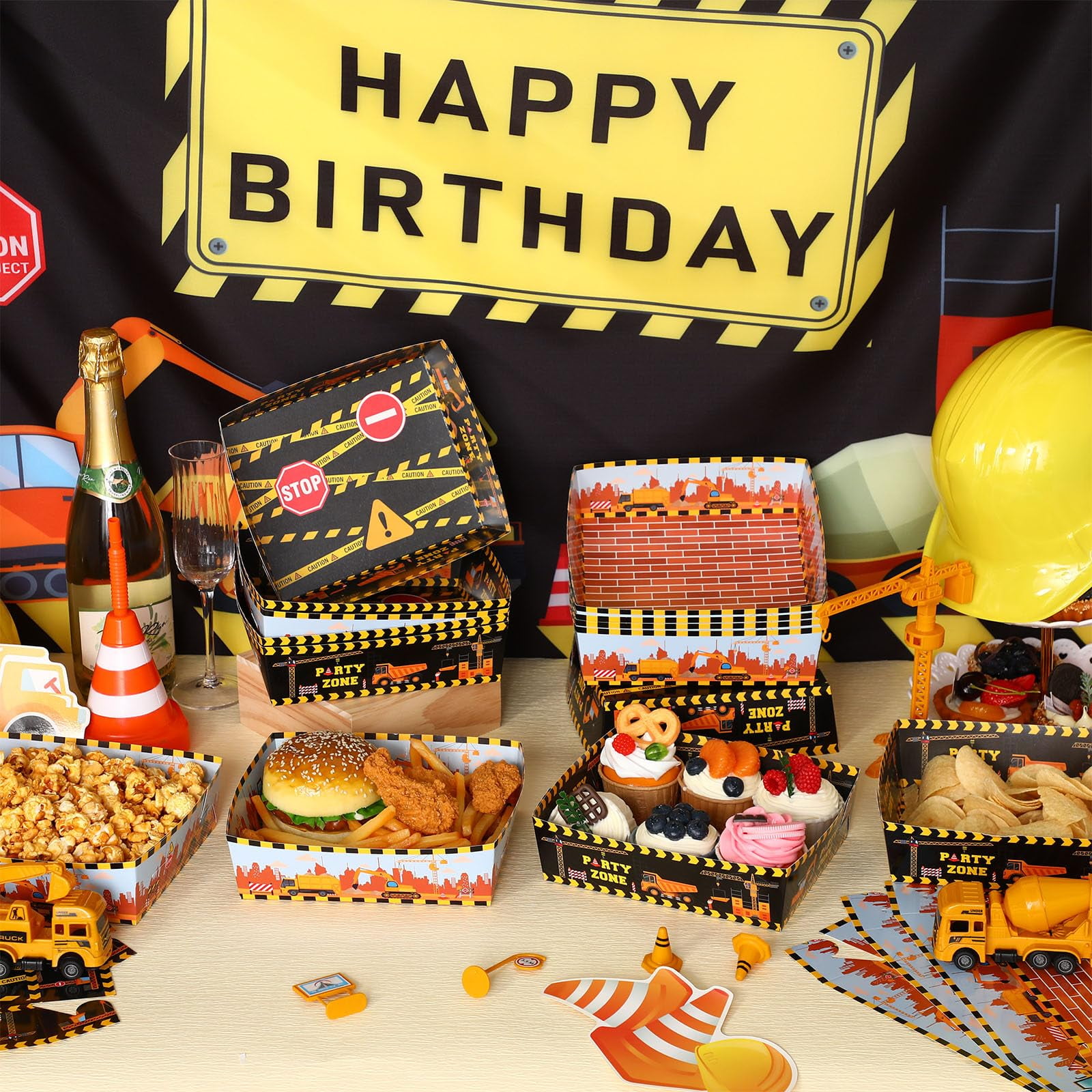 Mifoci 48 Pcs AJH3 Construction Birthday Party Supplies, 5 lb ...