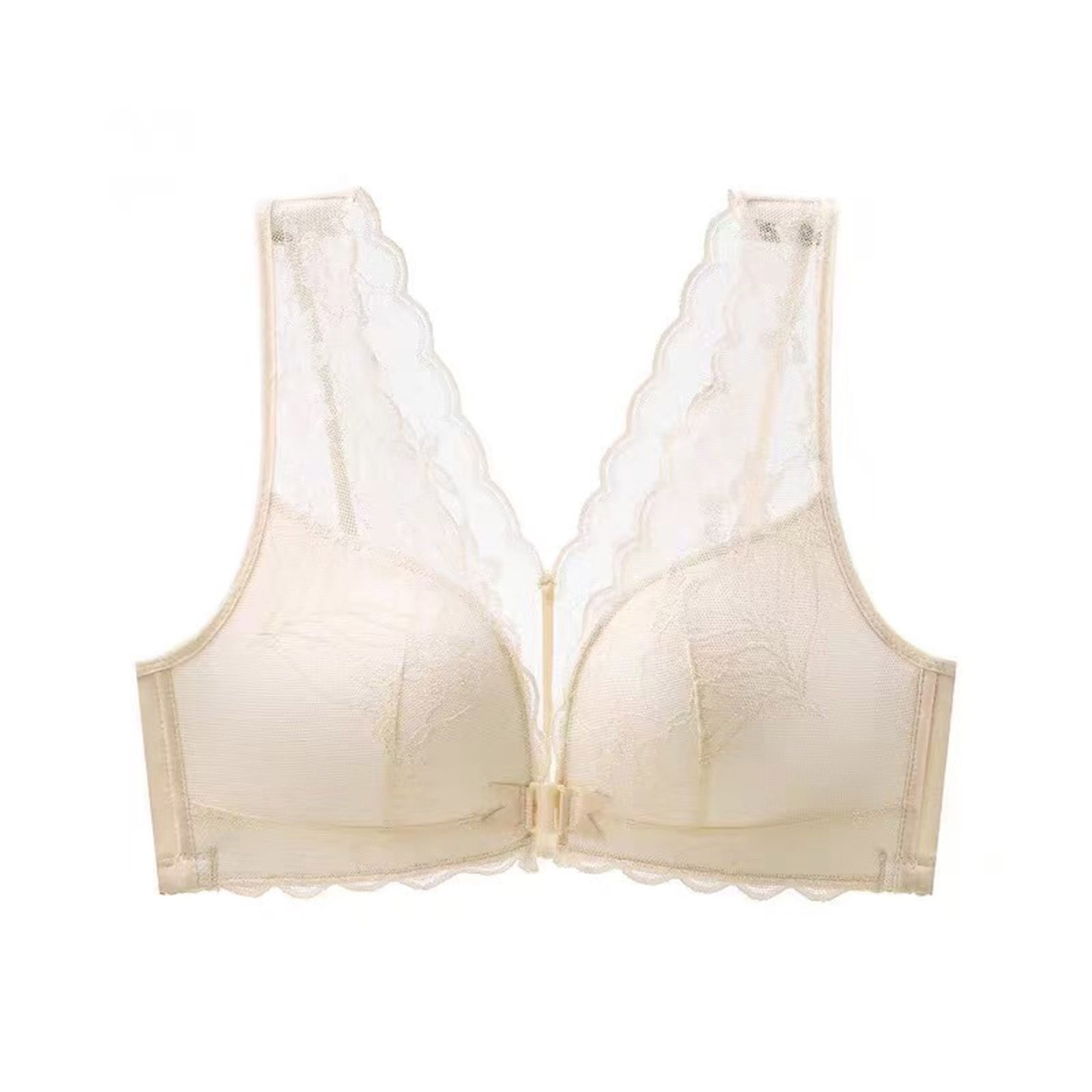 Mifsaly Front Closure Sports Bras for Women No Underwire Anti-Sagging ...