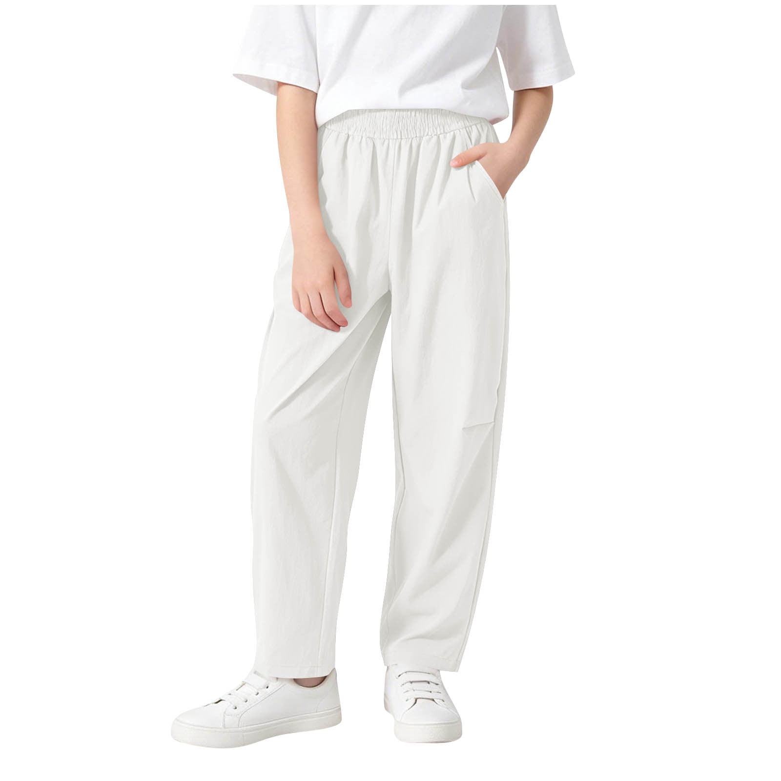 Mifsaly Kids Girls Waterproof Track Pants Lightweight Elastic Waist ...