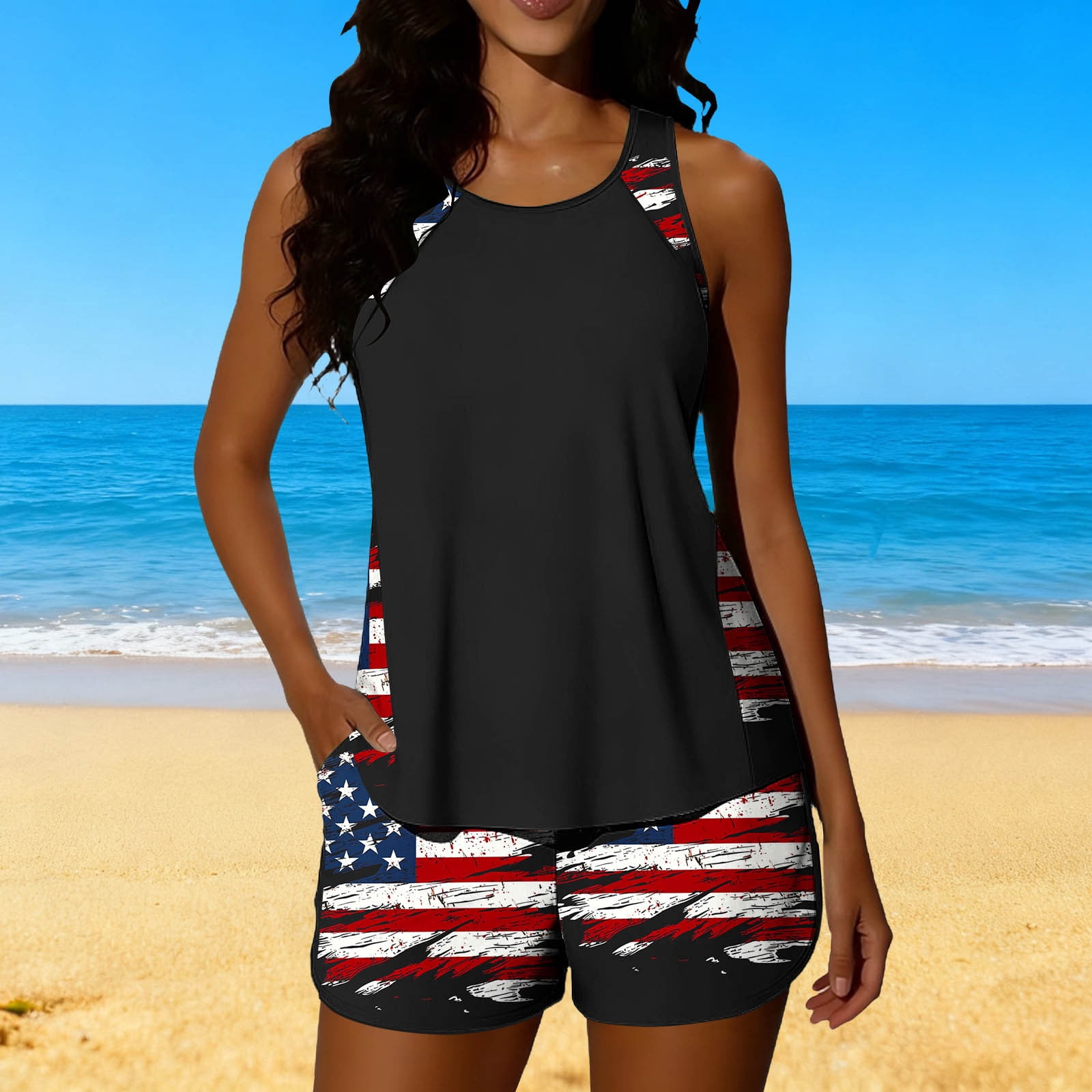 Mifsaly Patriotic Tankini Set for Women 2026 Independence Day Two Piece ...