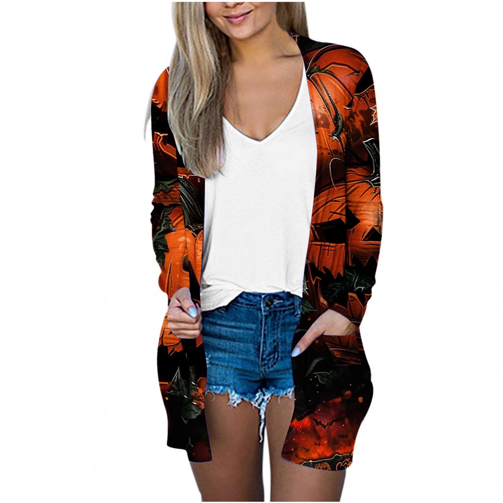 Mifsaly Plus Size Halloween Costumes Woman 2024 Scary Cardigan Sweaters ...