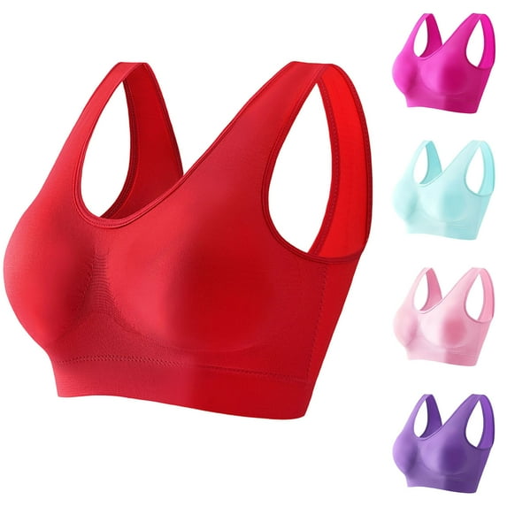 Mifsaly Supportive Sports Bras for Women Full Coverage Workout Bra Plus ...