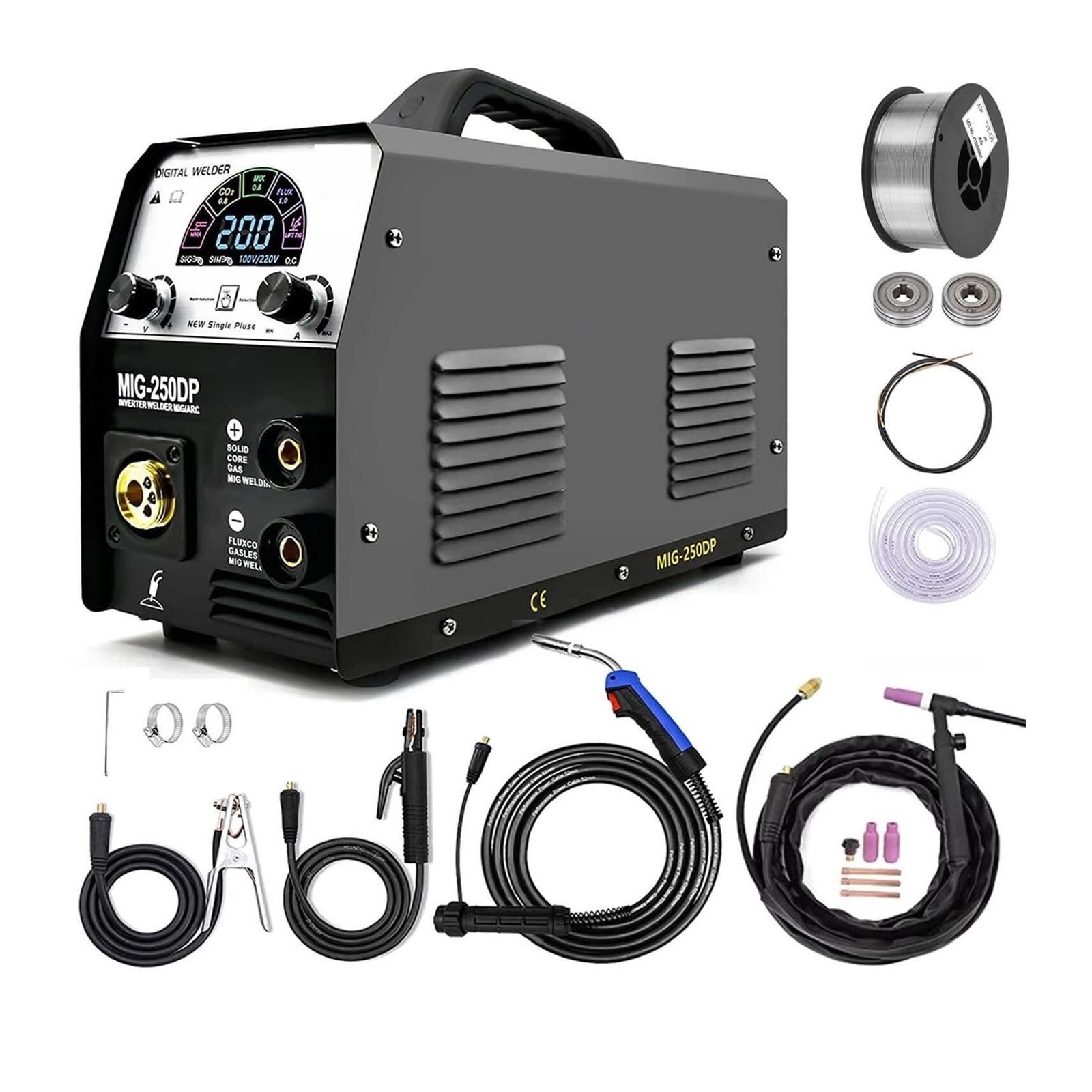 Mig Welders Pulse,Mig Aluminum Gas Gasless Mig,4 In 1 Semi-automatic ...