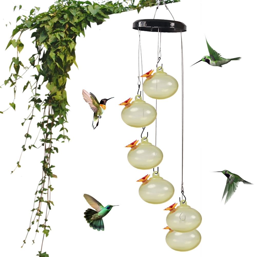 MigCen 6 Feeders, Wind Chime Bird Feeders, Plastic Bird Feeders ...