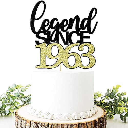 Migeaks legend since 1963 cake topper 61st birthday happy birthday cake ...