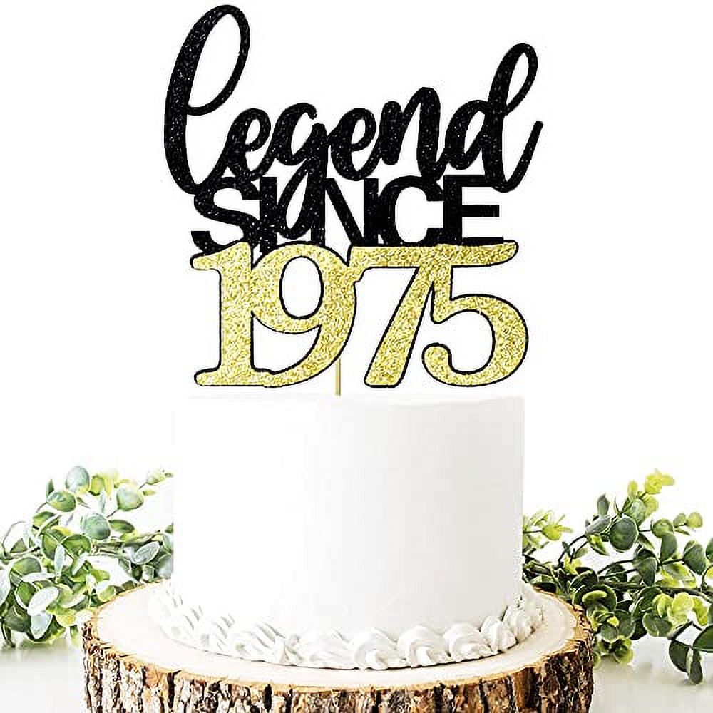 Migeaks legend since 1975 cake topper 49th birthday happy birthday cake ...