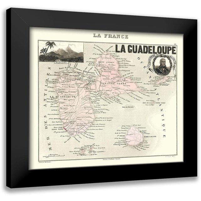 Migeon 13x12 Black Modern Framed Museum Art Print Titled - Caribbean ...