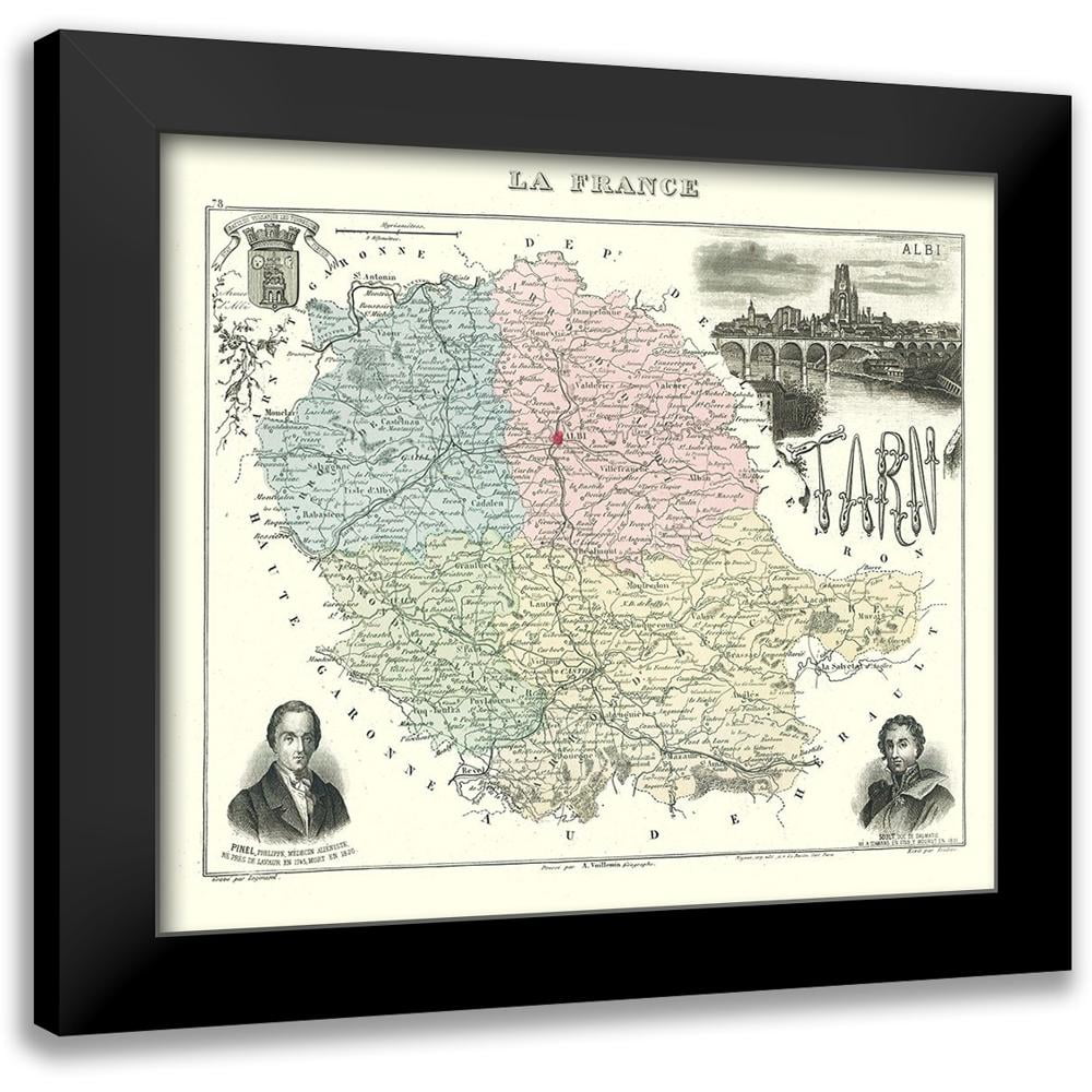 Migeon 13x12 Black Modern Framed Museum Art Print Titled - Tarn ...