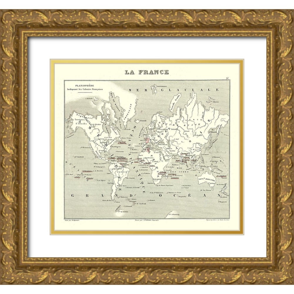 Migeon 13x12 Gold Ornate Wood Framed with Double Matting Museum Art ...