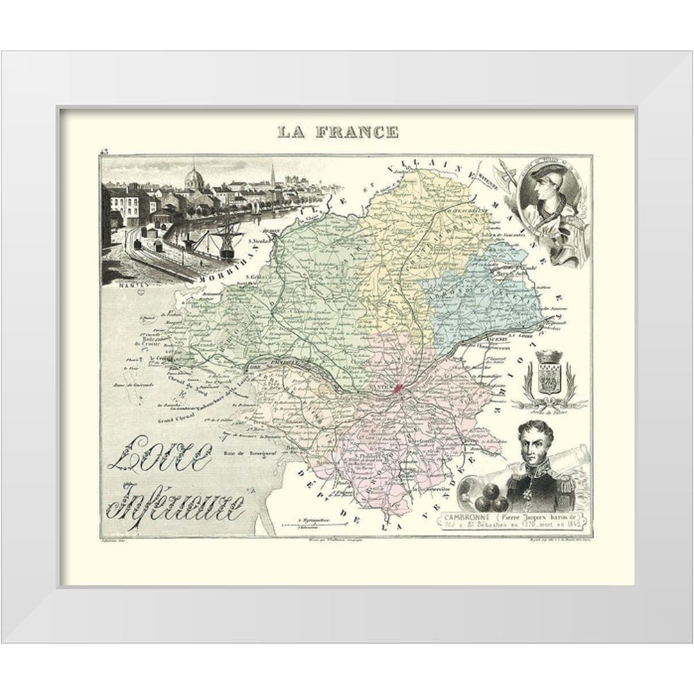 Migeon 14x12 White Modern Wood Framed Museum Art Print Titled - Loire ...