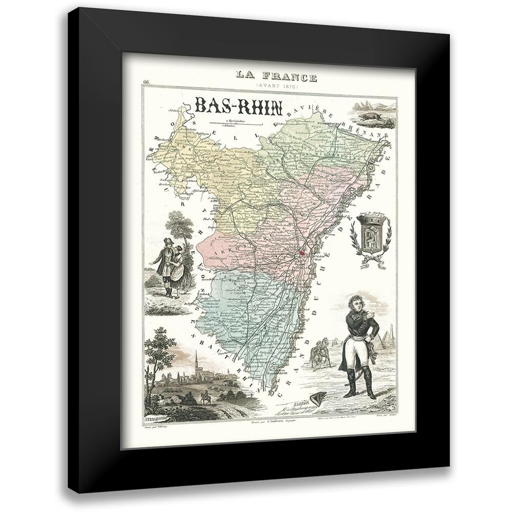 Migeon 15x18 Black Modern Framed Museum Art Print Titled - Bas Rhin ...