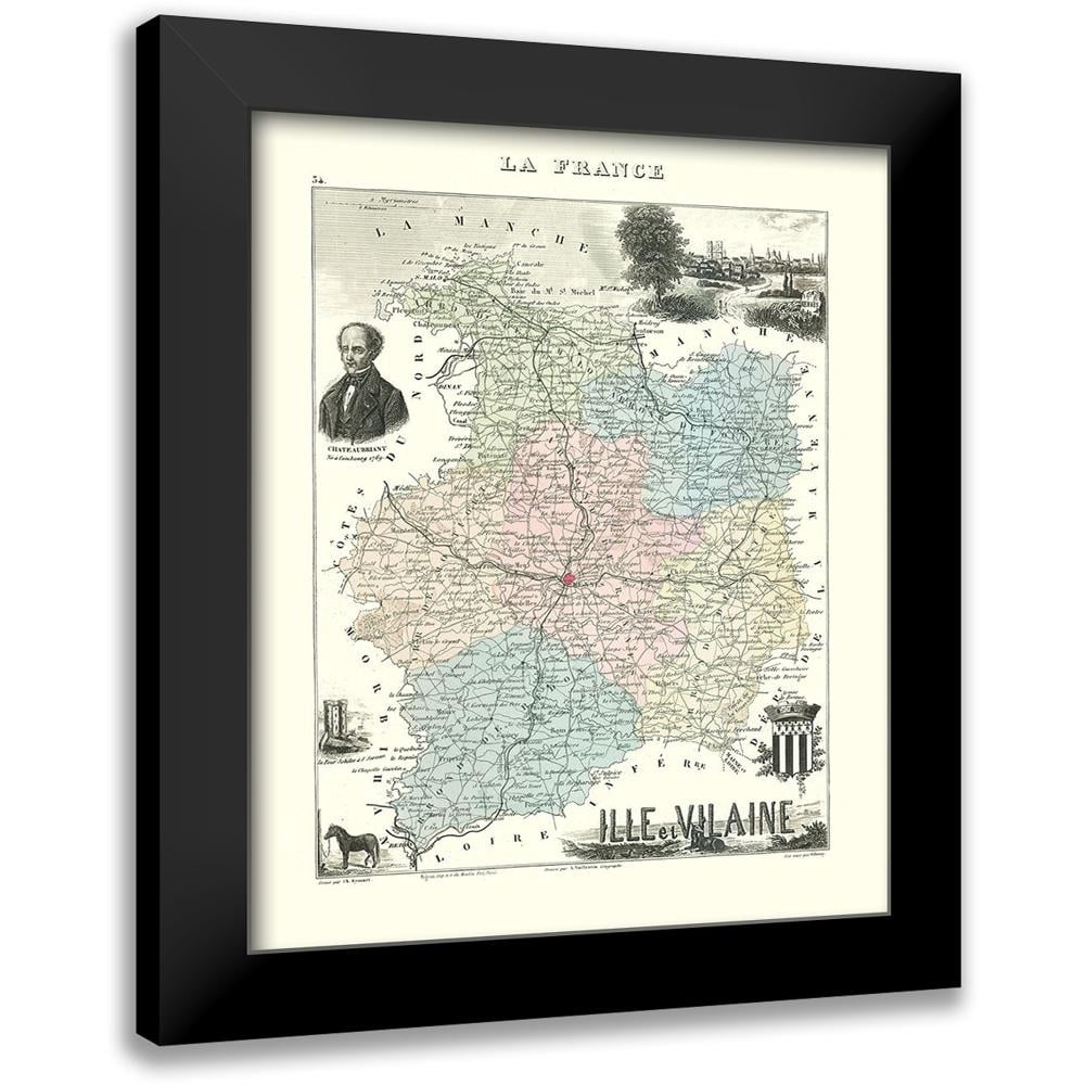 Migeon 15x18 Black Modern Framed Museum Art Print Titled - Ille et ...