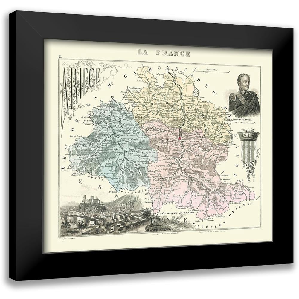 Migeon 17x15 Black Modern Framed Museum Art Print Titled - Ariege ...