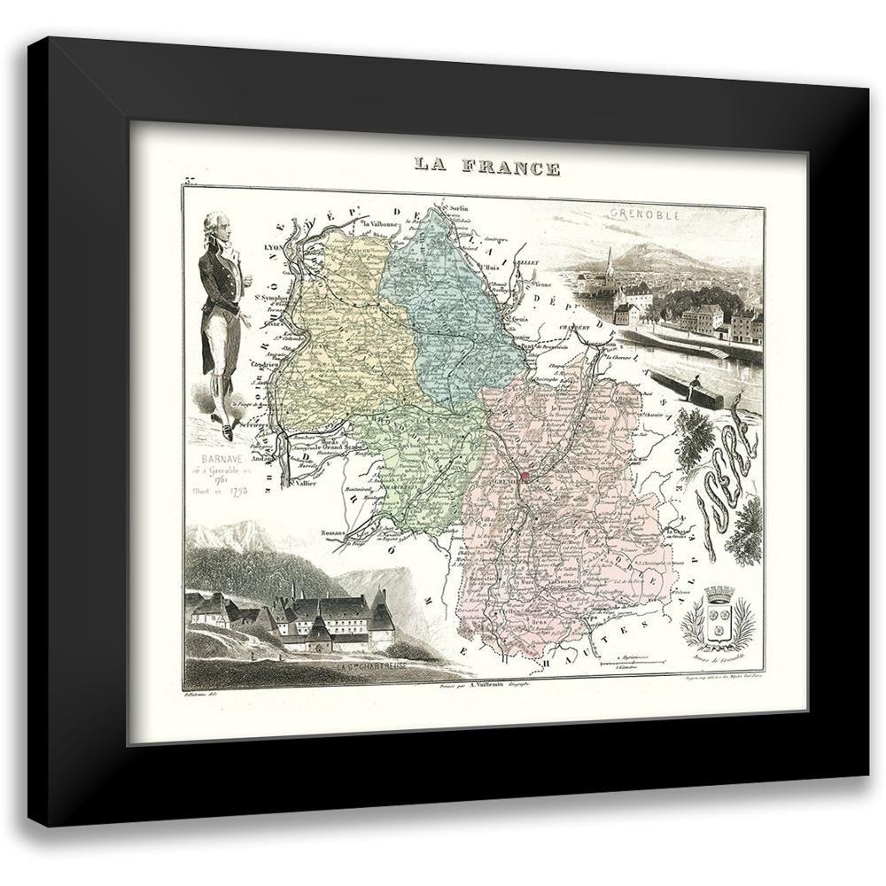 Migeon 17x15 Black Modern Framed Museum Art Print Titled - Isere Region ...