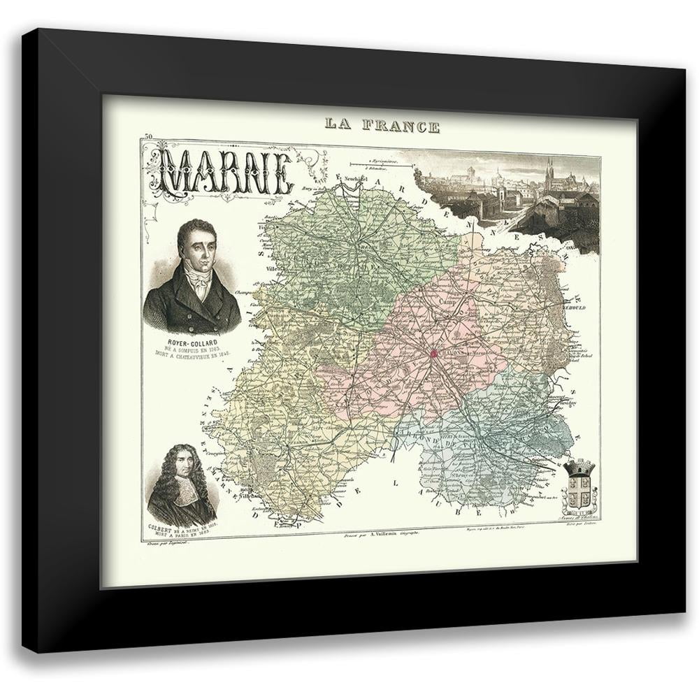 Migeon 17x15 Black Modern Framed Museum Art Print Titled - Marne Region ...