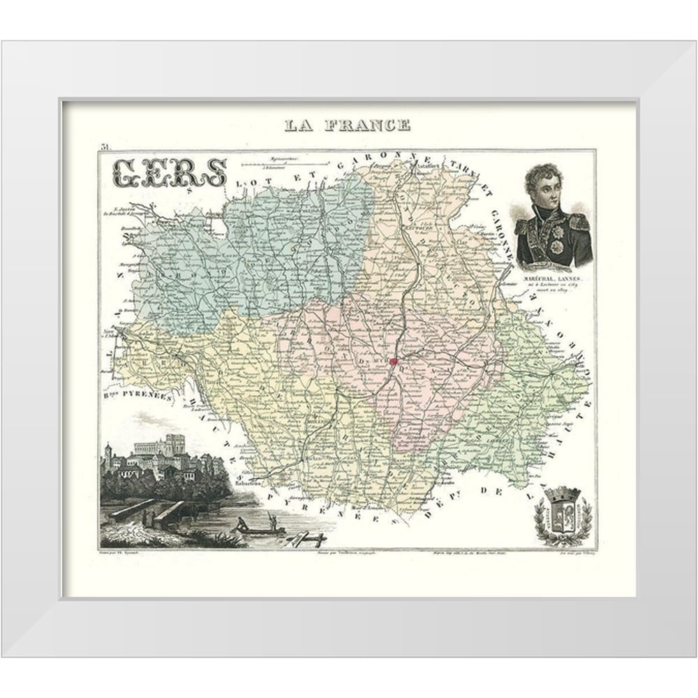 Migeon 17x15 White Modern Wood Framed Museum Art Print Titled - Gers ...