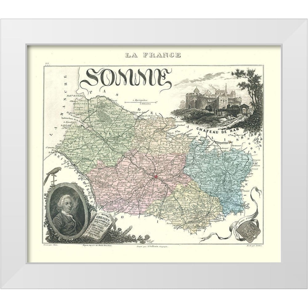Migeon 17x15 White Modern Wood Framed Museum Art Print Titled - Somme ...