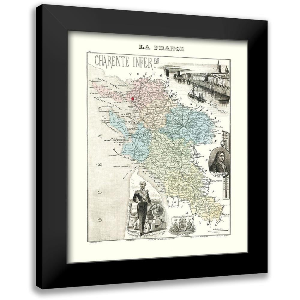 Migeon 20x23 Black Modern Framed Museum Art Print Titled - Charente ...