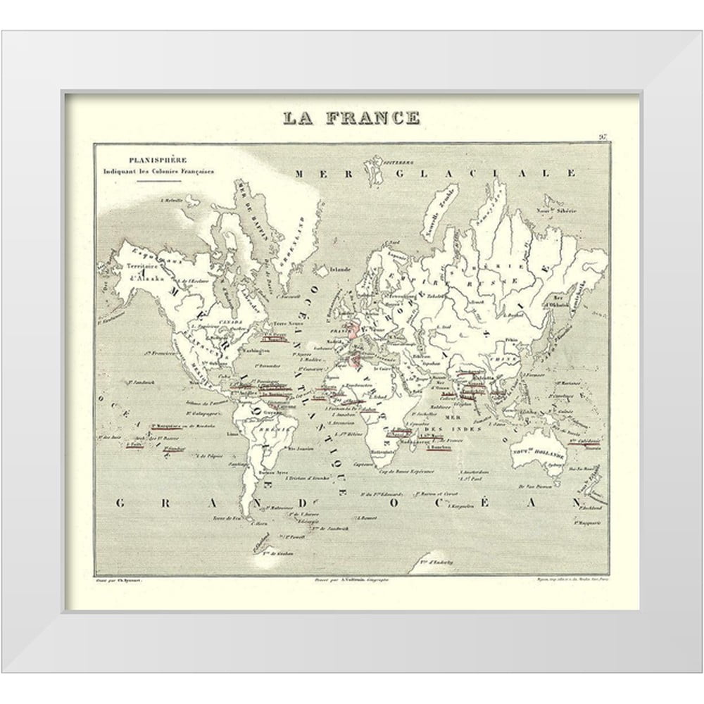 Migeon 22x20 White Modern Wood Framed Museum Art Print Titled - French ...