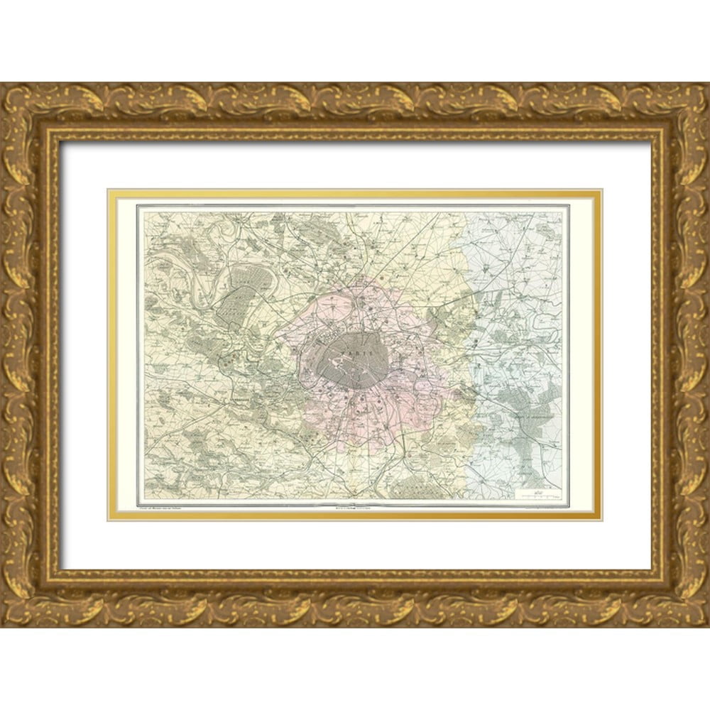Migeon 24x17 Gold Ornate Wood Framed with Double Matting Museum Art ...