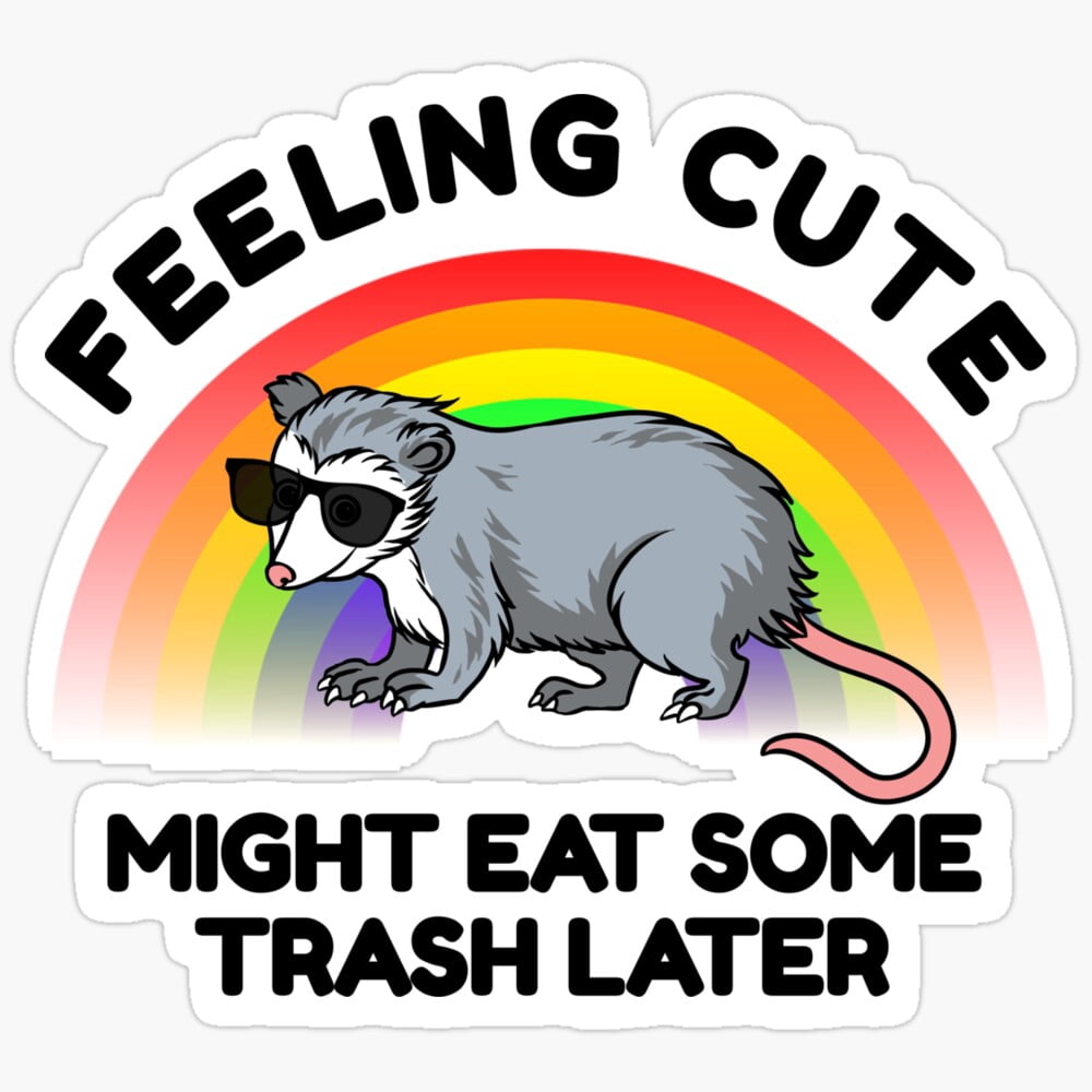 Might Eat Some Trash Possum Stickerphone Decal Water Bottle Stickers ...