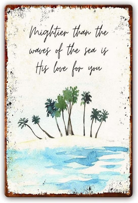 Mightier Than The Waves Of The Sea If His Love For Me, Psalm 93:4 Metal ...