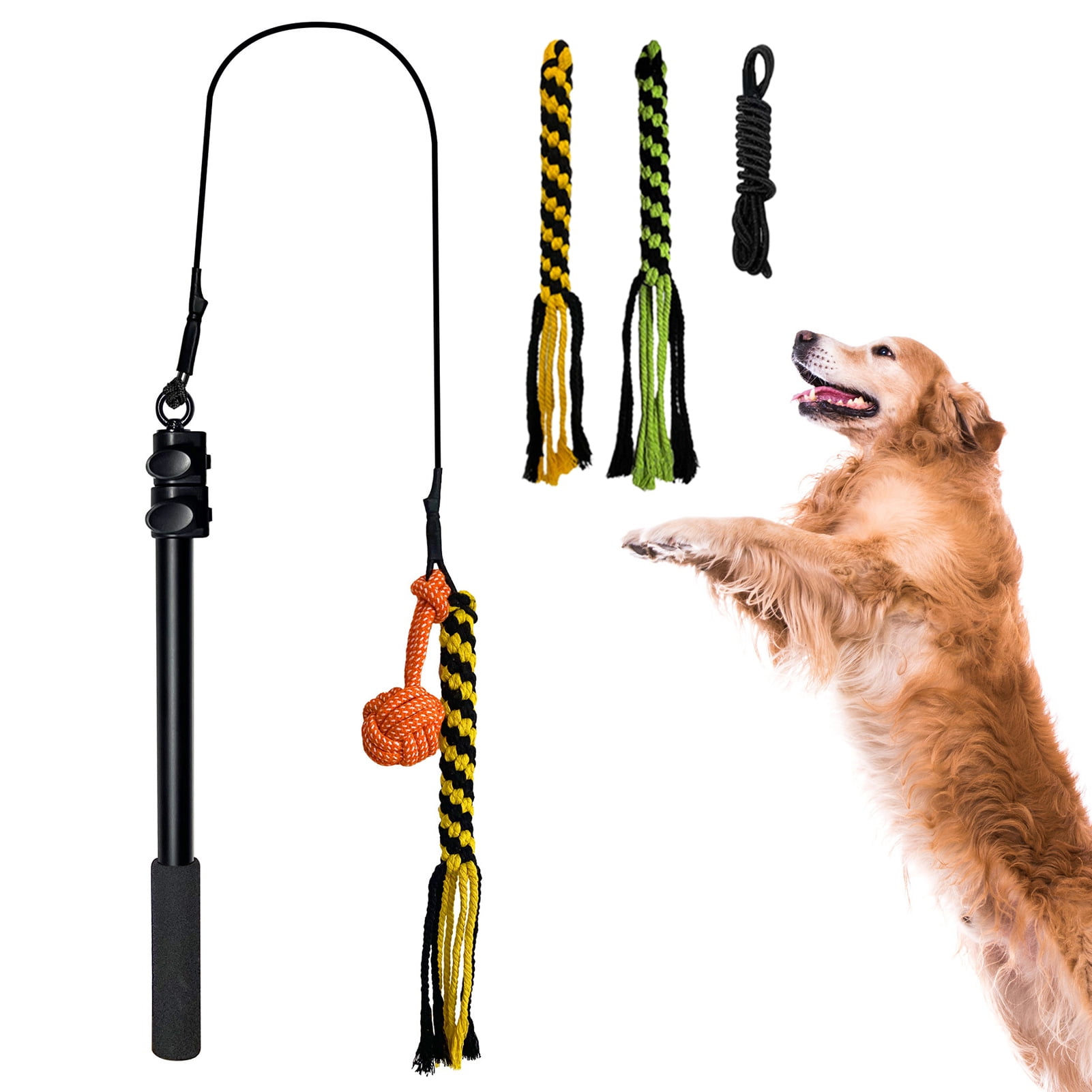 Mightlink 1 Set Retractable Dog Stick Interactive Play Bite Resistant ...
