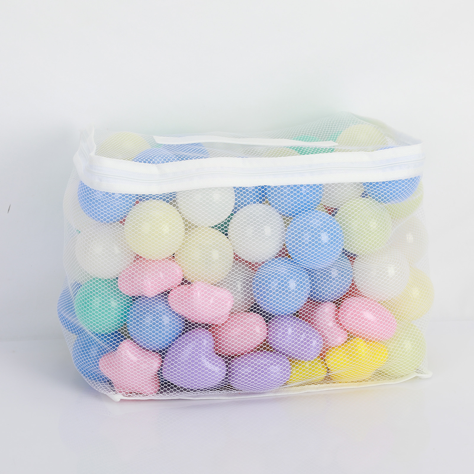 Mightlink 100Pcs Toddlers Pit Ball Thickened with Mesh Pocket Macaron ...