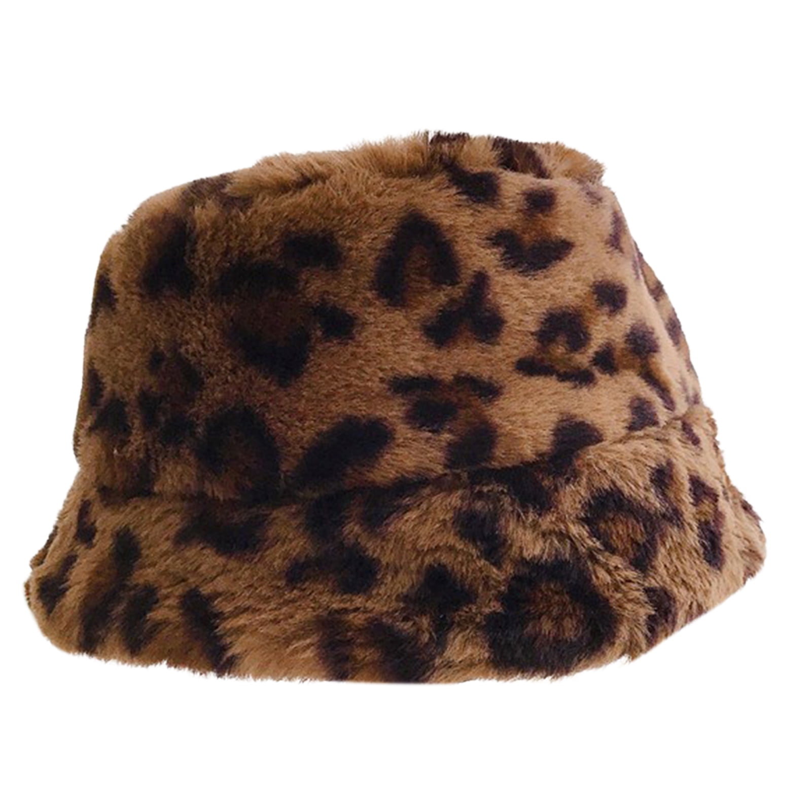 Mightlink 2-6 Years Girls Hat Furry Faux Mink Fur Leopard Solid Color ...