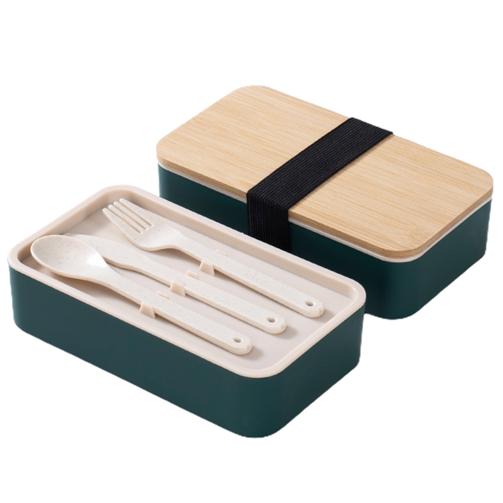 Mightlink 2Pcs 1200ml Bento Boxes with Strap Double Layer Built-in ...