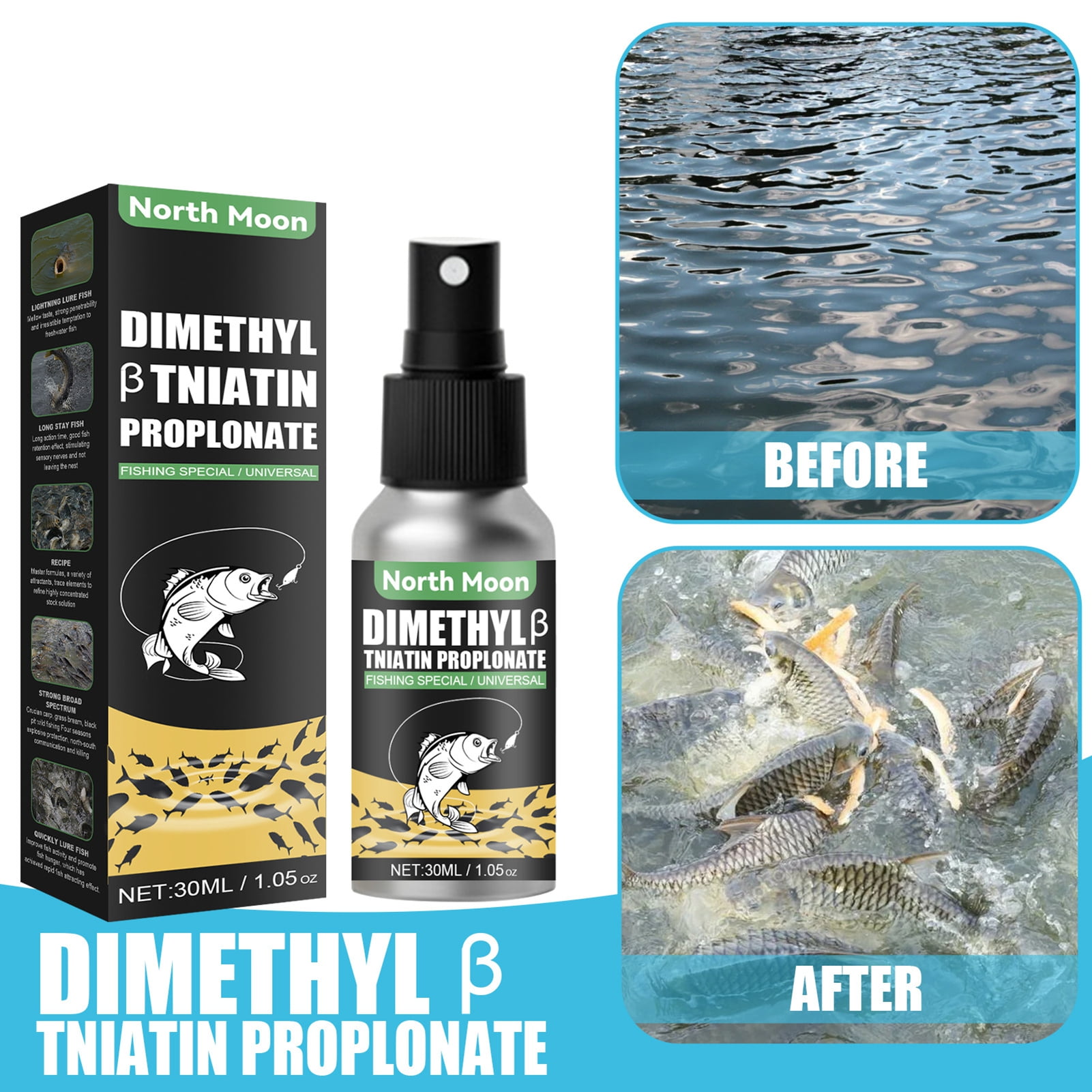 Mightlink 30ml North Moon Fishing Bait Attractant Natural Scent ...