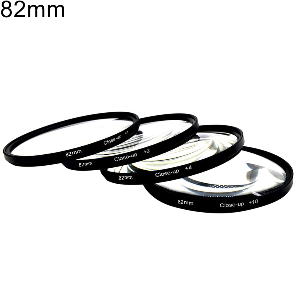 Mightlink 4Pcs 37-82mm +1 +2 +4 +10 Optical Glass SLR Camera Macro Lens ...