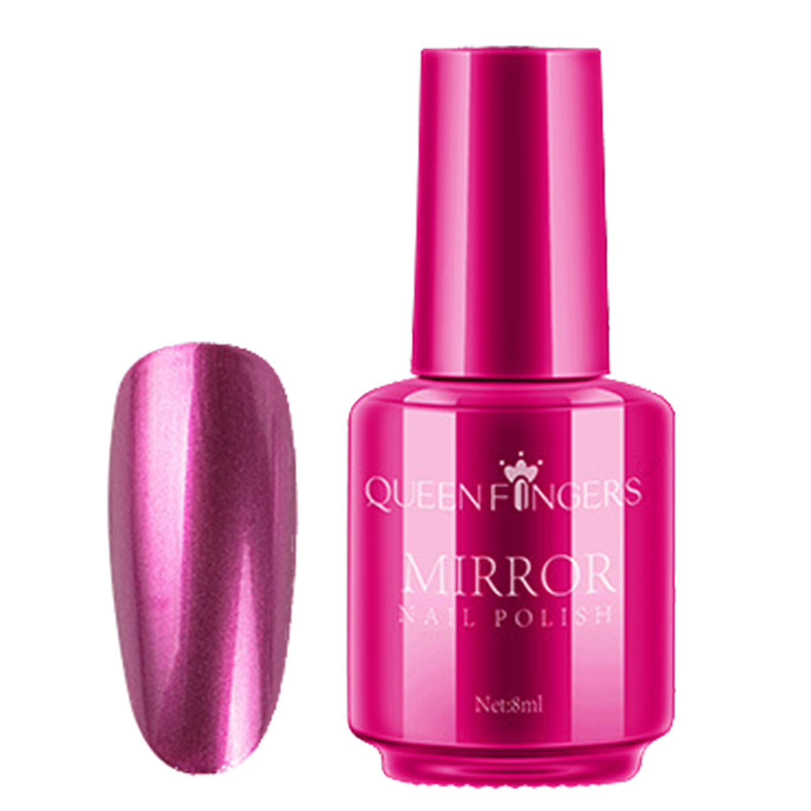 Mightlink 8ml Nail Mirror Polish Non-Peelable Bright Surface DIY Quick ...