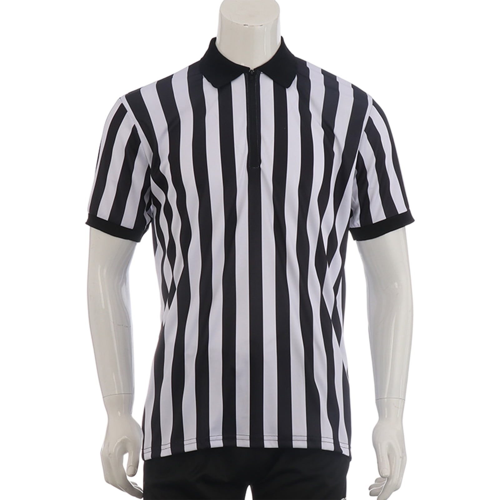 Mightlink Court Uniform Striped Shape Short Sleeve V-neck Sweat ...