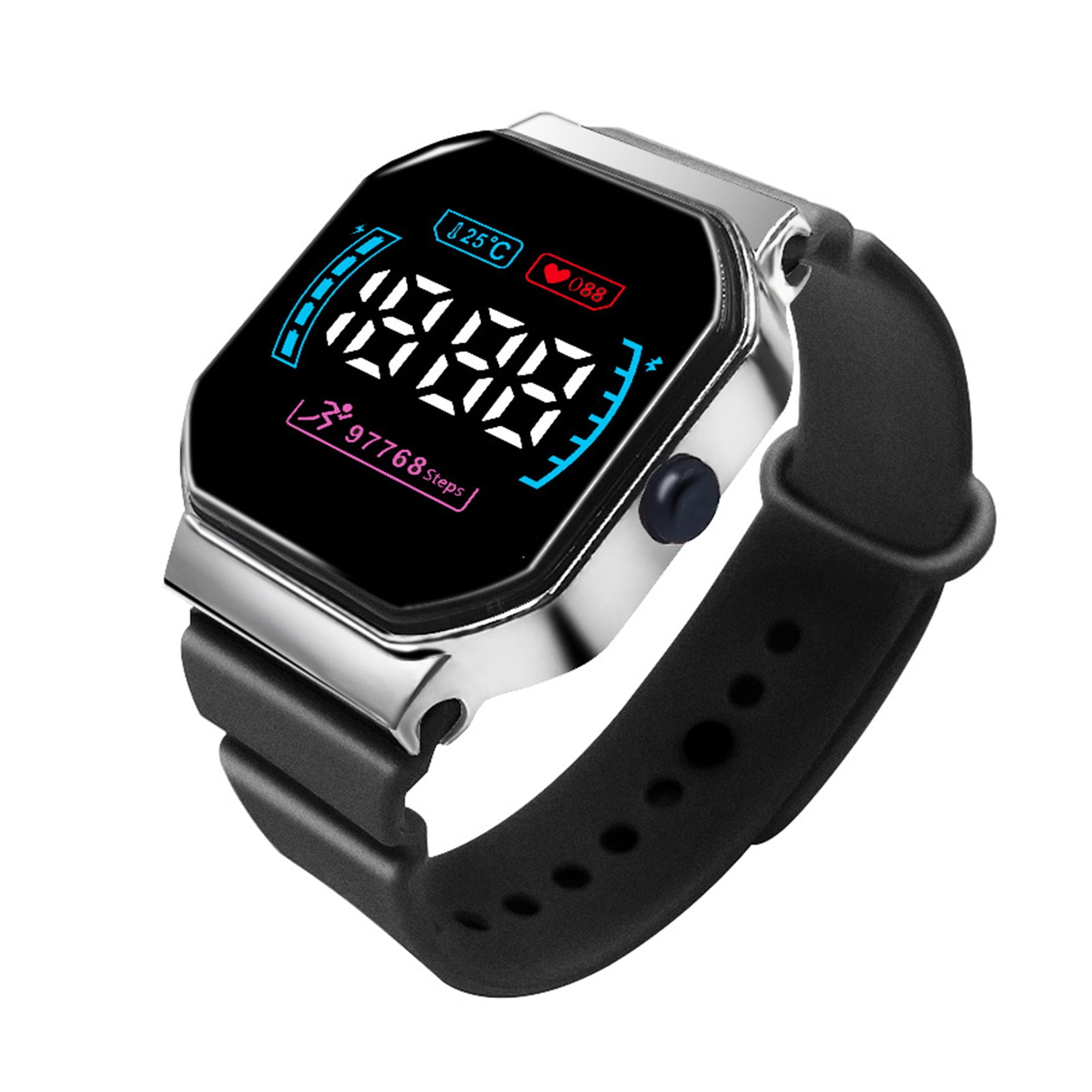 Mightlink Digital Sports LED Watch with Large Dial Clear Bold Font ...