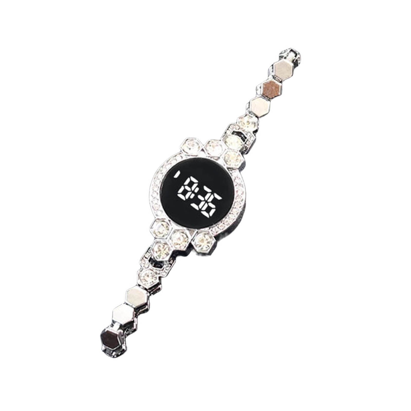 Mightlink Electronic Watch Round Dial Chain Strap Date Time Display ...