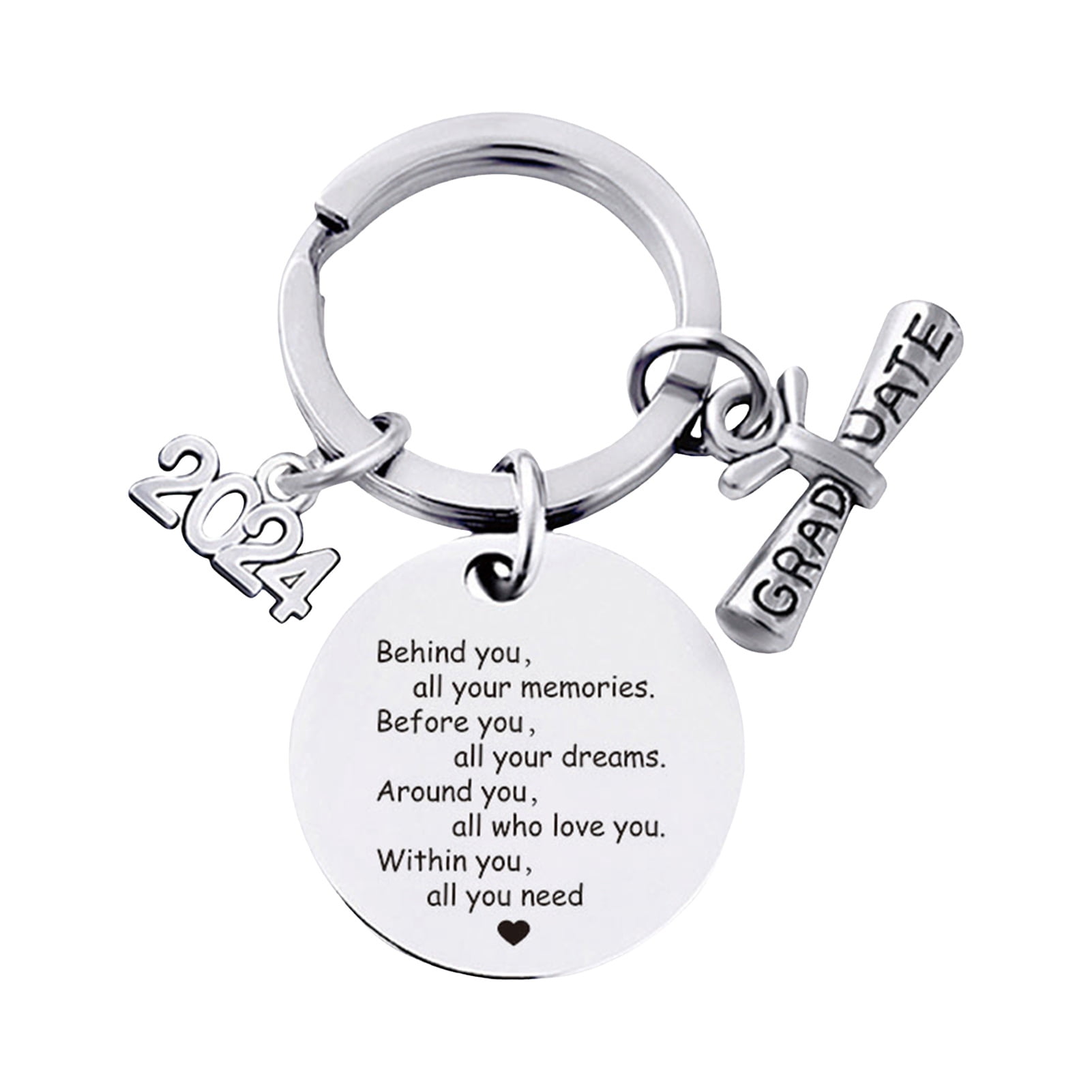 Mightlink Graduation Keychain Gift Student Grad Gift Letter Engraved ...
