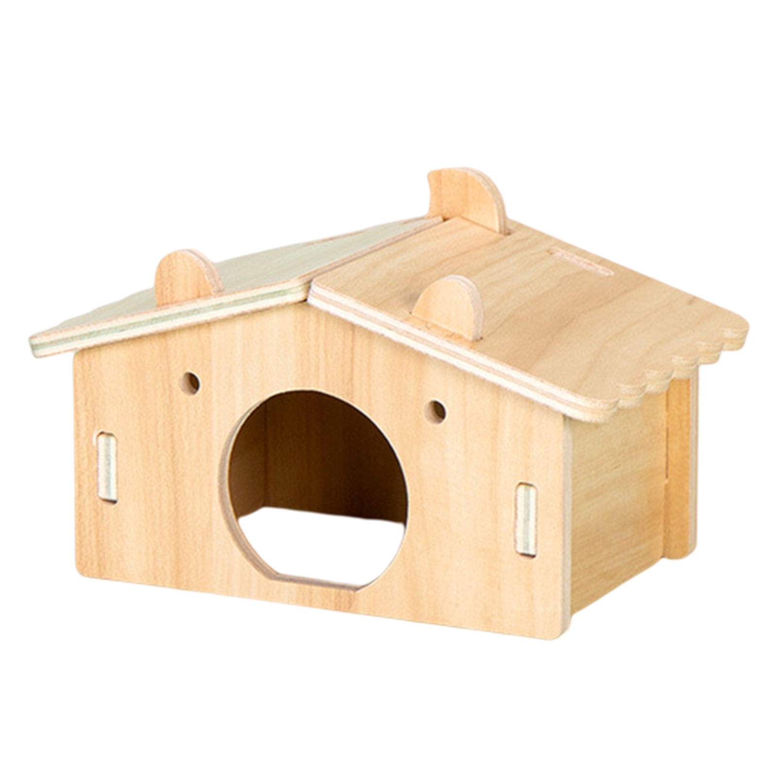 Mightlink Hamster Villa Double Layer Harmless Pet Toy Solid Wood Dwarf ...